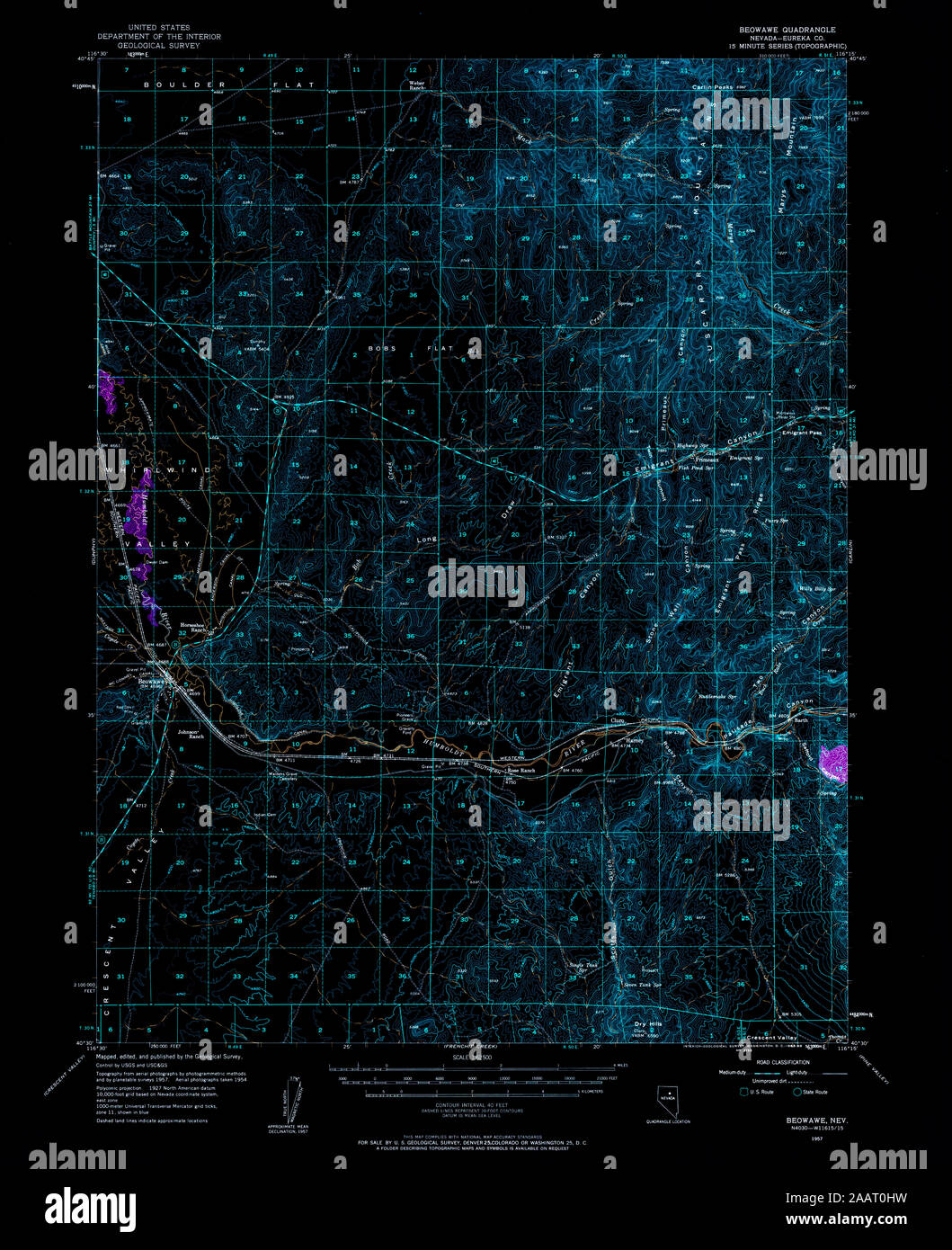Map of beowawe hi-res stock photography and images - Alamy