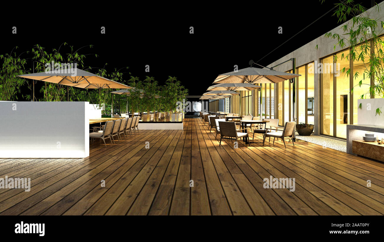 3d render of cafe restaurant Stock Photo - Alamy