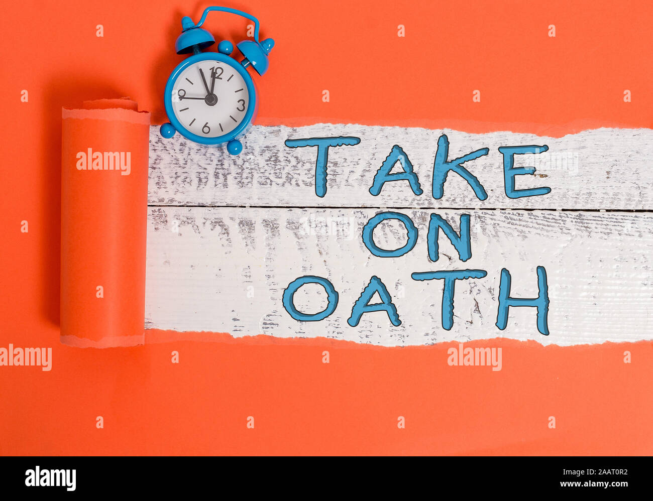 Handwriting text writing Take On Oath. Conceptual photo A solemn appeal ...