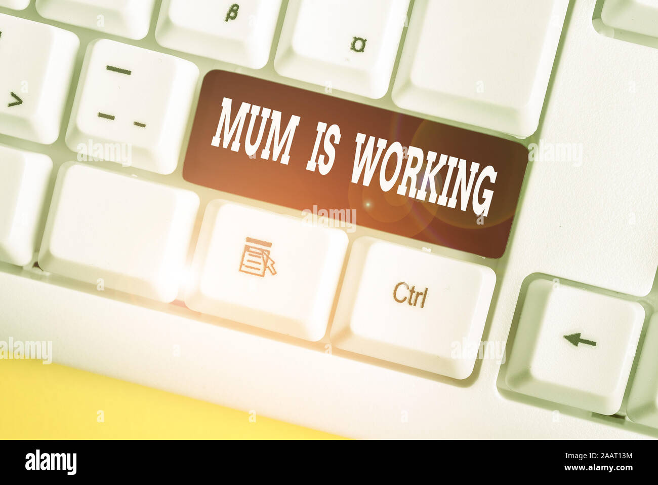 Word writing text Mum Is Working. Business photo showcasing Financial ...