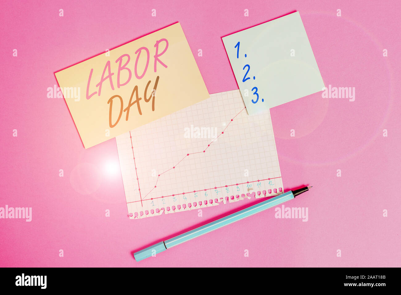 Writing note showing Labor Day. Business concept for an annual holiday ...