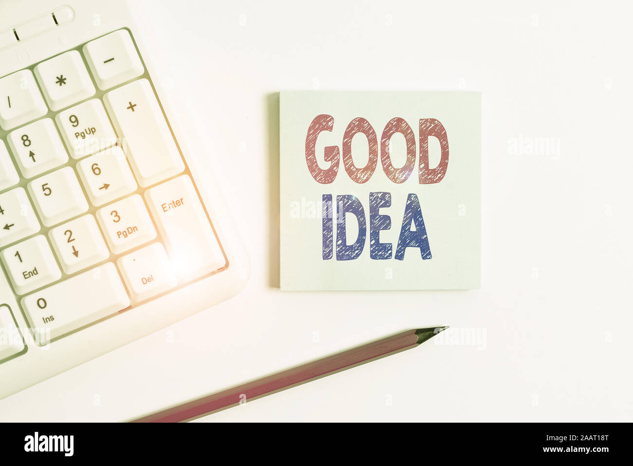 Handwriting text Good Idea. Conceptual photo an excellent suggestion ...