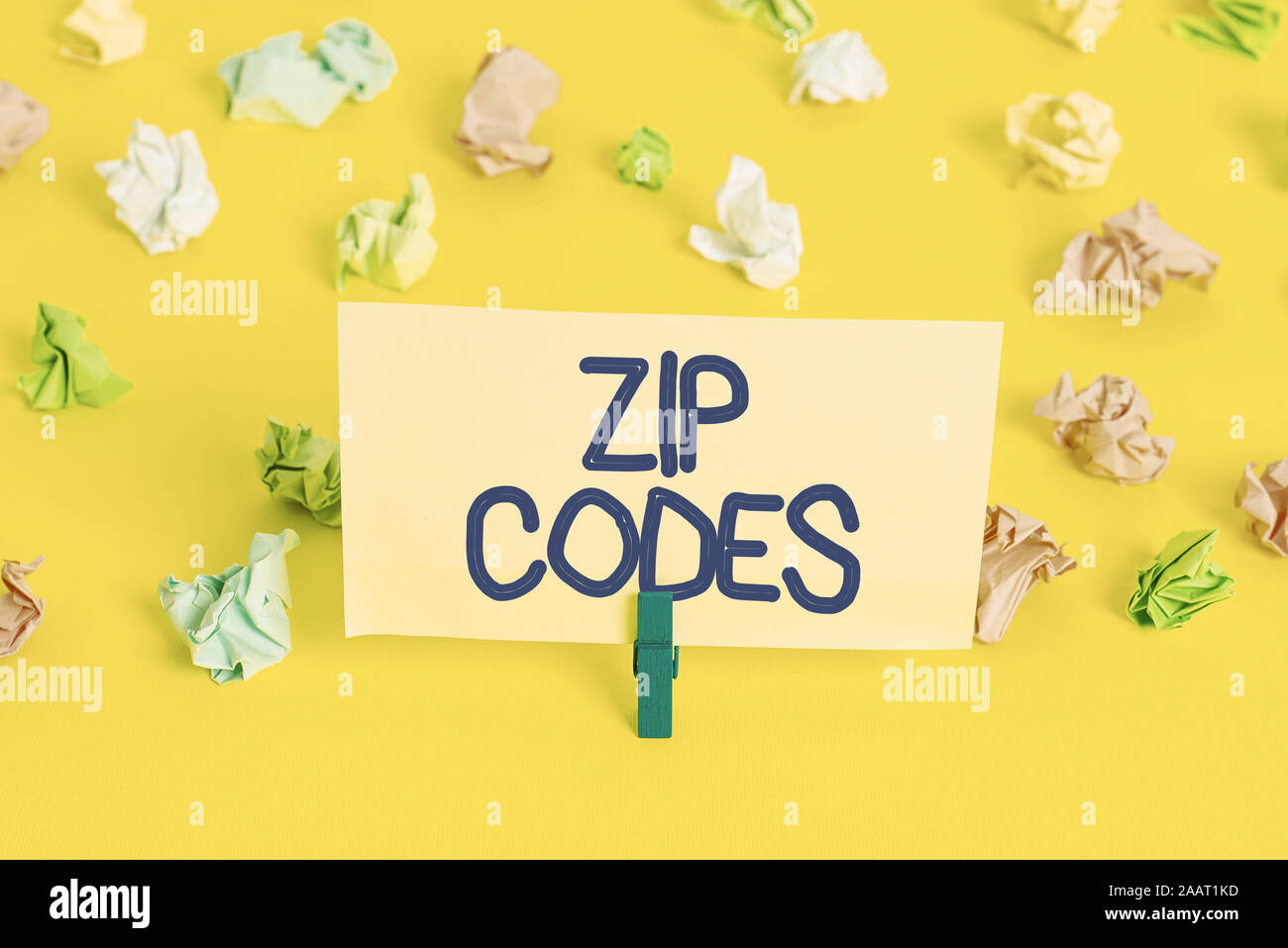 Handwriting text writing Zip Codes. Conceptual photo numbers added to a ...