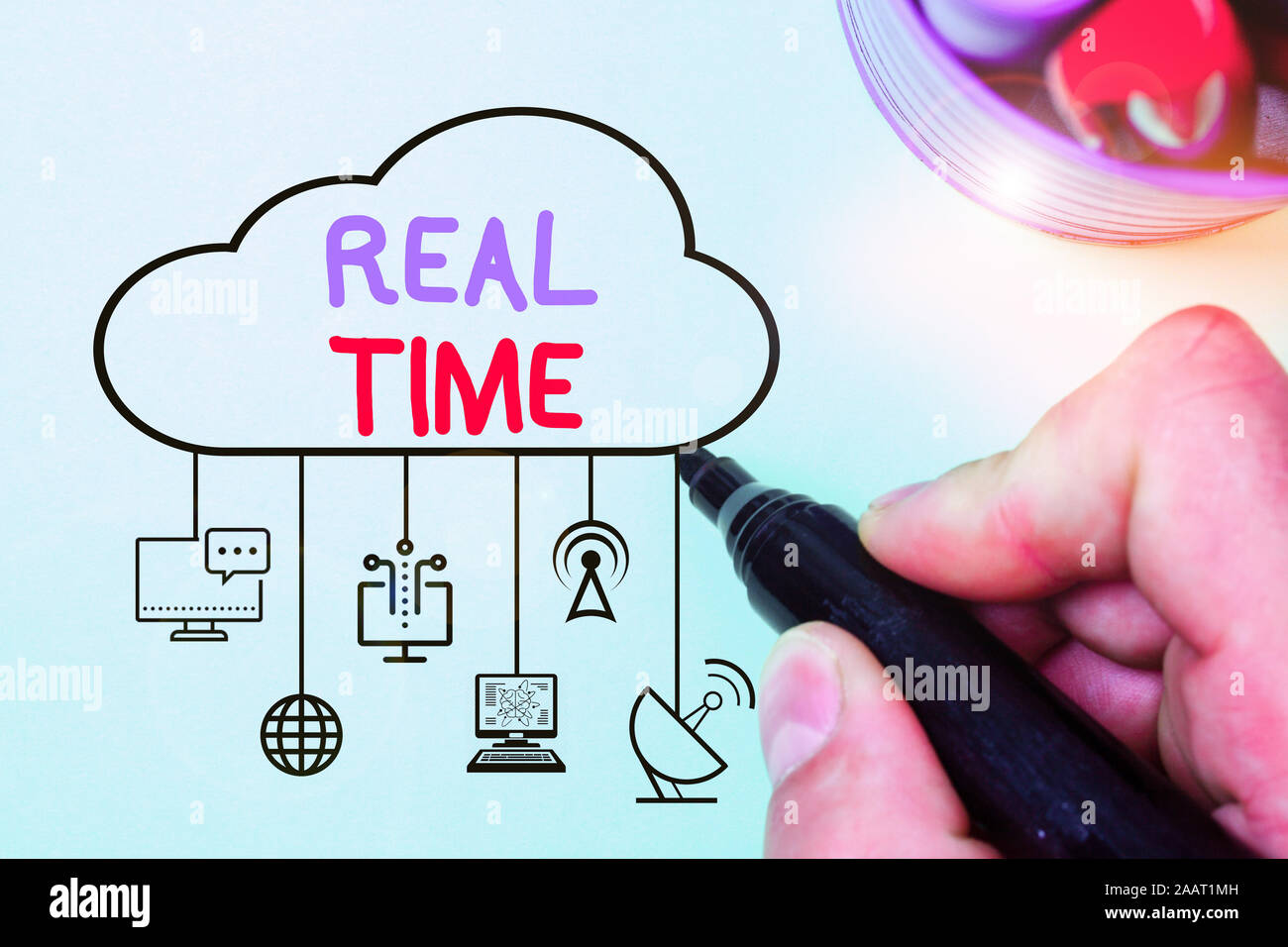 Handwriting text writing Real Time. Conceptual photo the actual time ...