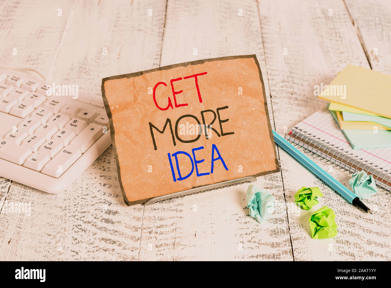 Conceptual hand writing showing Get More Idea. Concept meaning Random Input Mind Map Picture ...