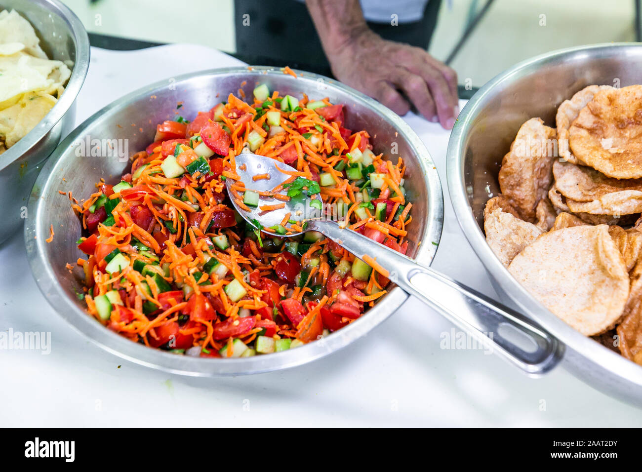 Authentic Indian food catering close up Stock Photo - Alamy