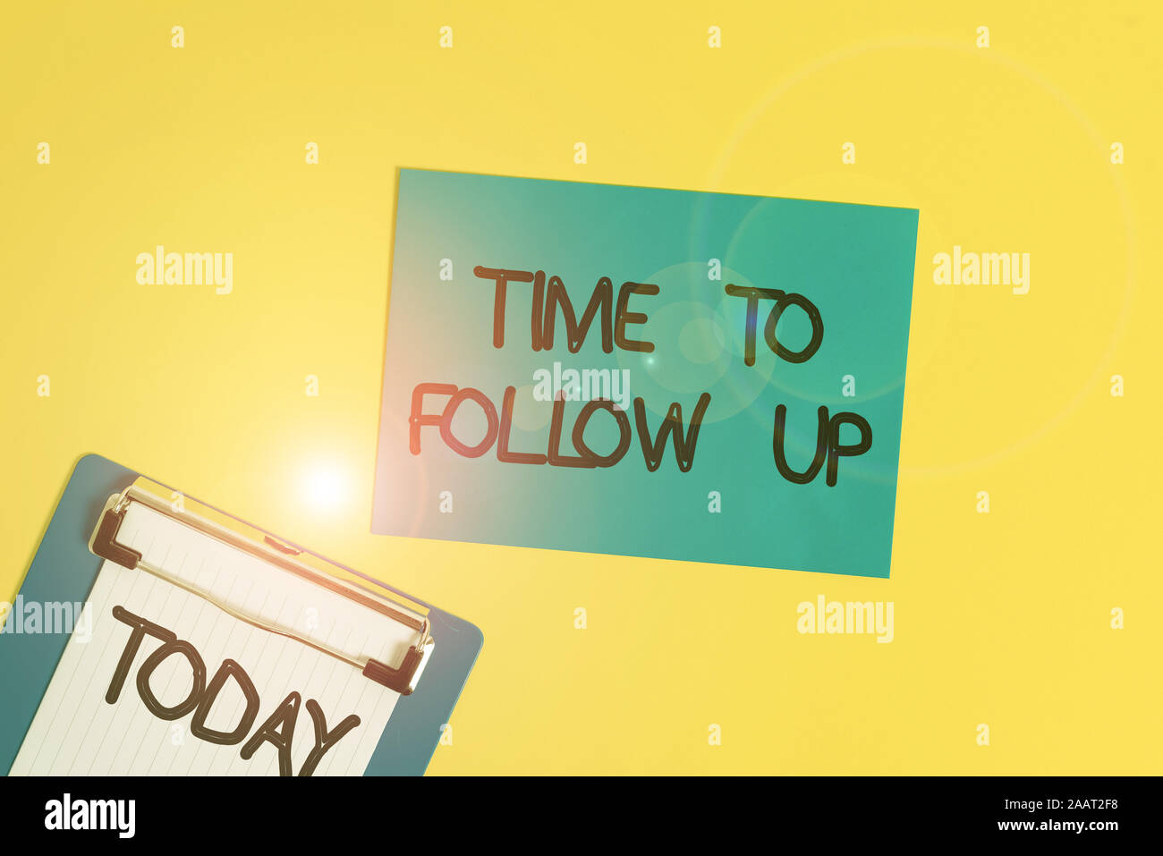 Text sign showing Time To Follow Up. Business photo text Enquiry of the ...