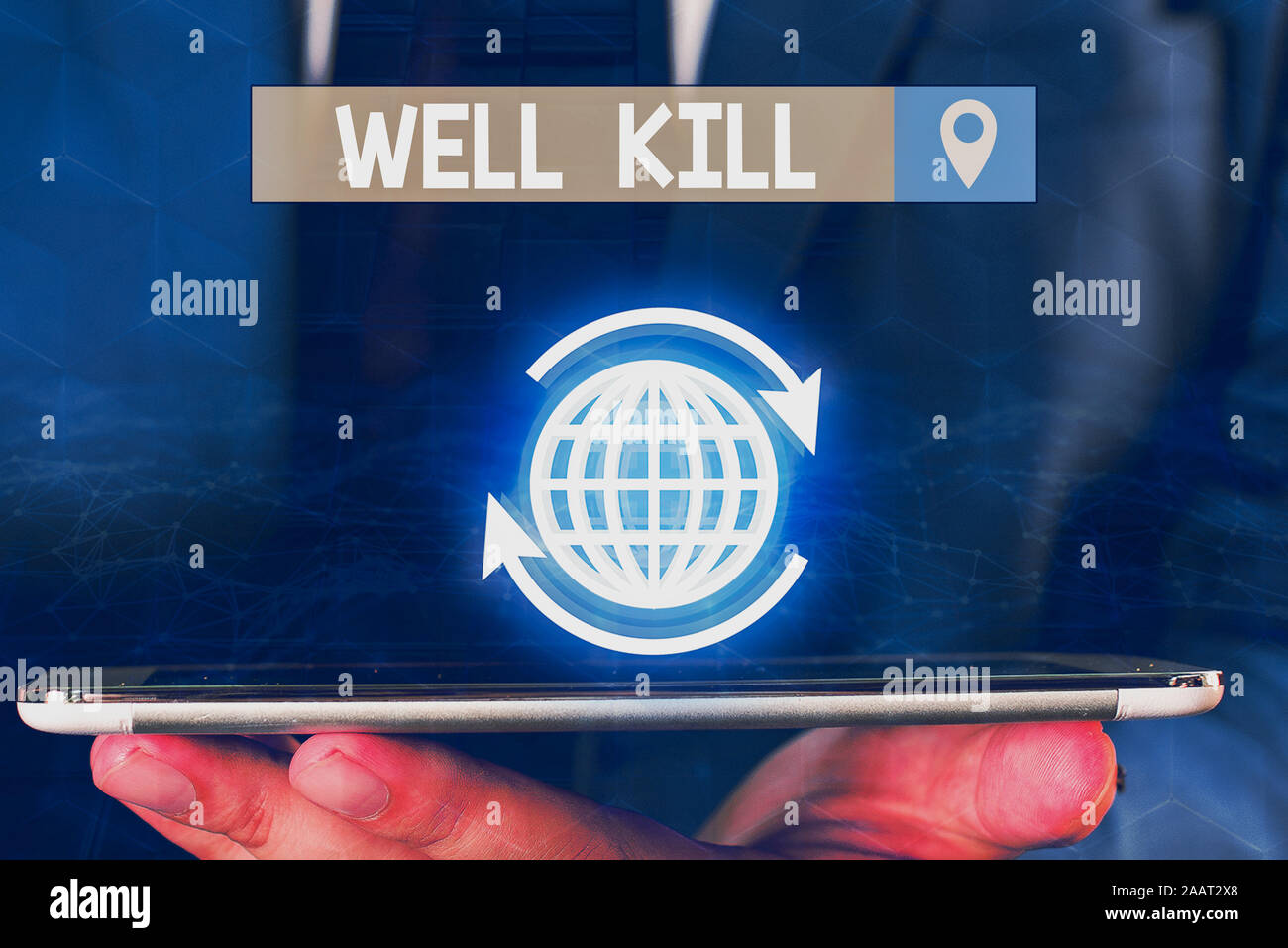 Text sign showing Well Kill. Business photo showcasing operation of ...