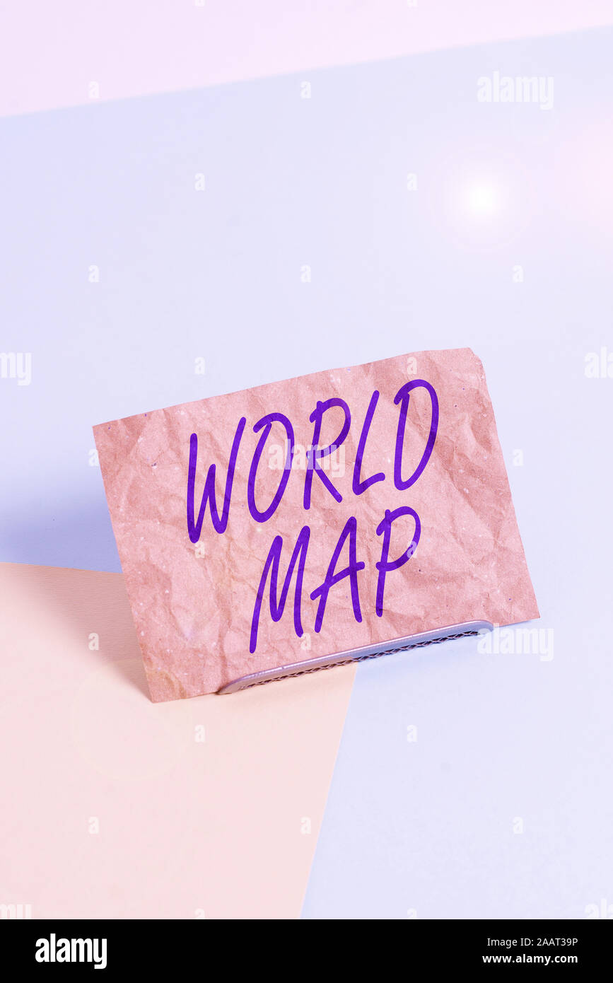 Word writing text World Map. Business photo showcasing a diagrammatic ...