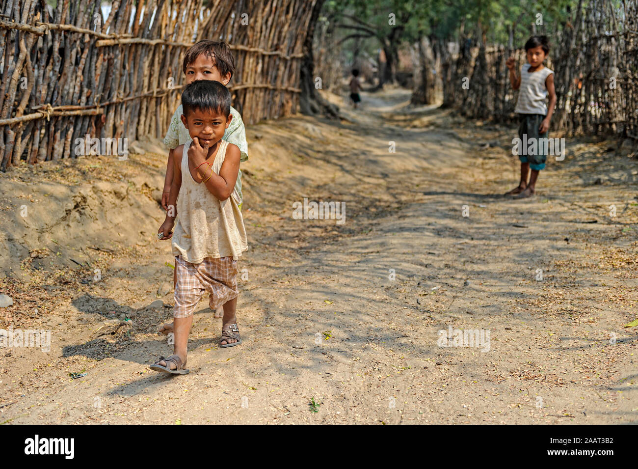 Myanmar burma child poor poverty rural hi-res stock photography and ...