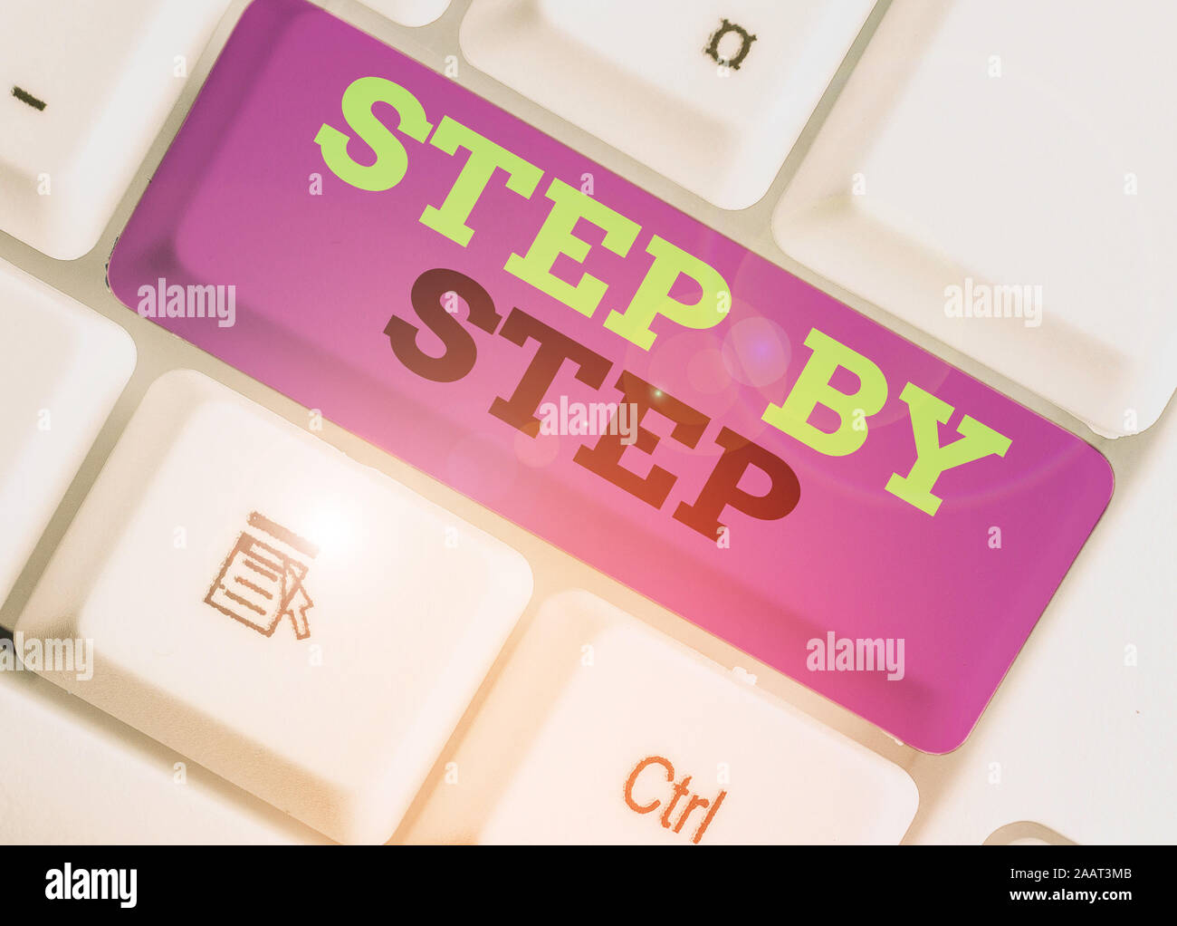 Handwriting text Step By Step. Conceptual photo Slow progress Road to ...