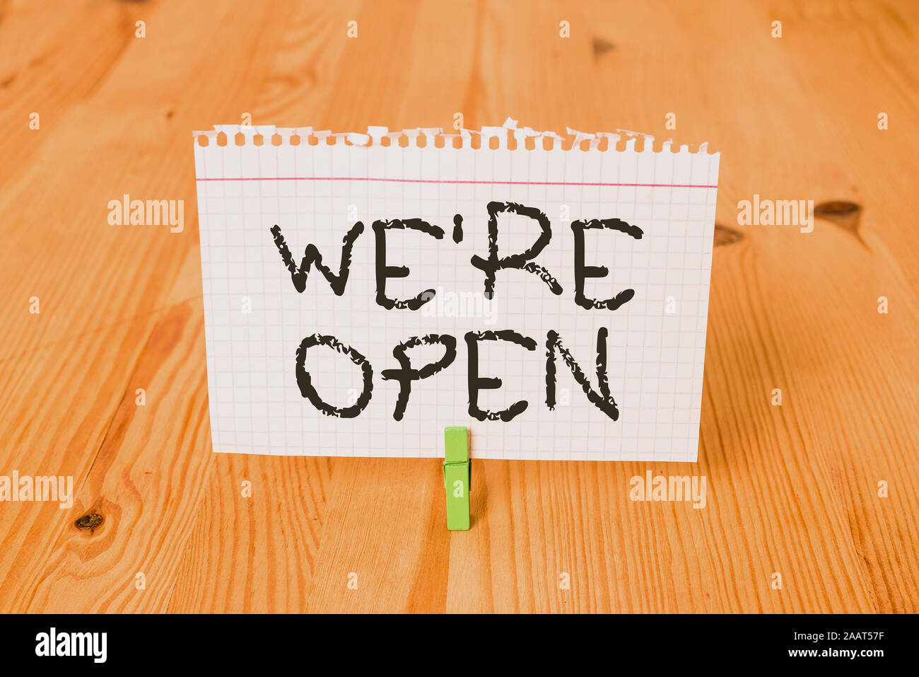 Word writing text We Re Open. Business photo showcasing answering on ...
