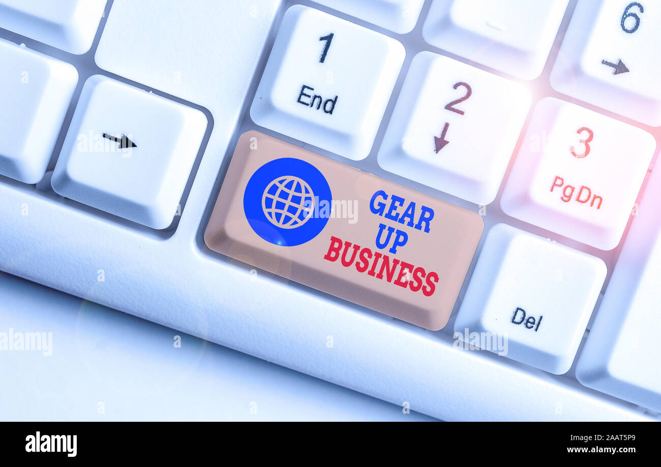 Conceptual hand writing showing Gear Up Business. Concept meaning tool ...