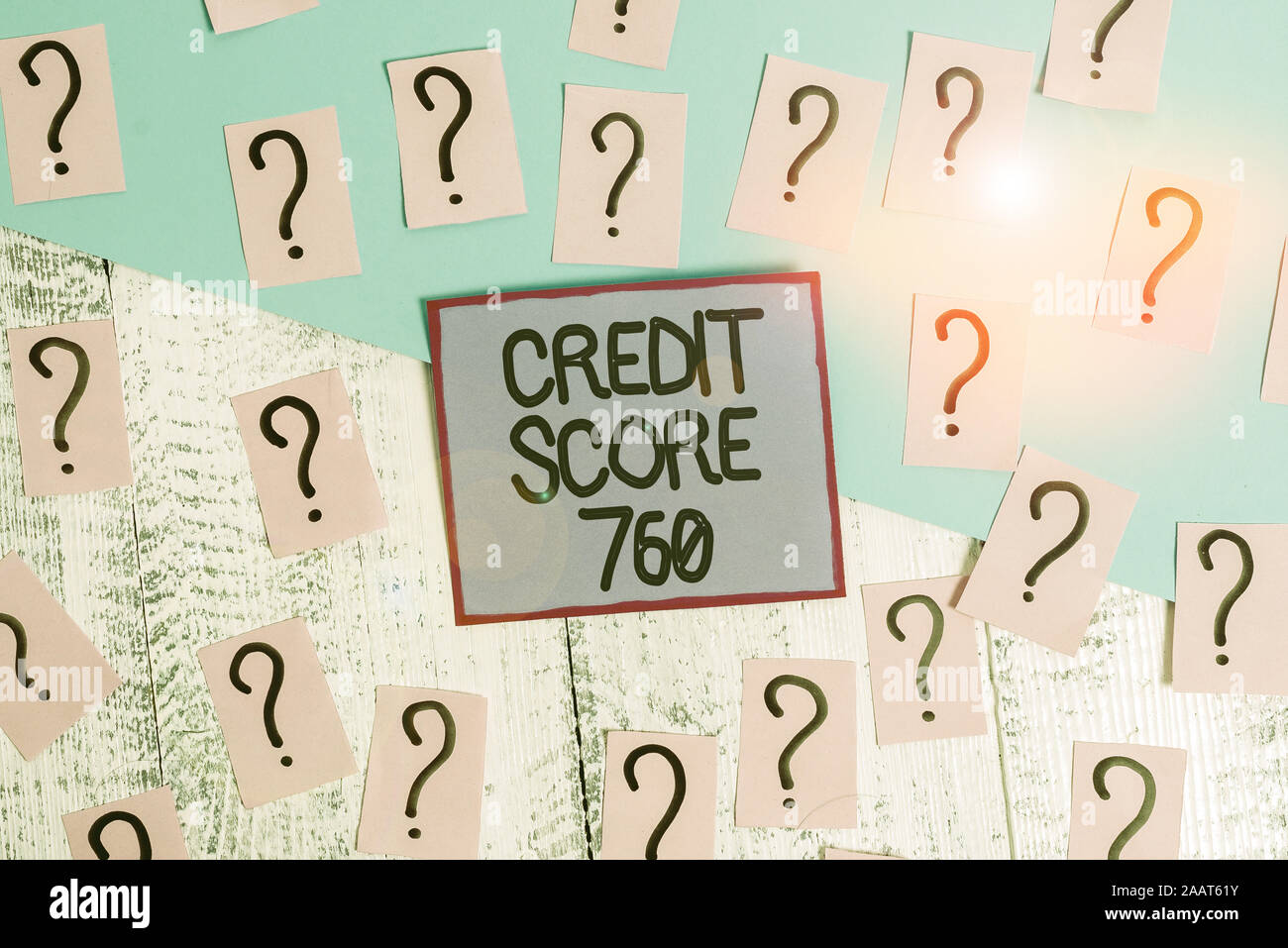 Handwriting text Credit Score 760. Conceptual photo numerical ...