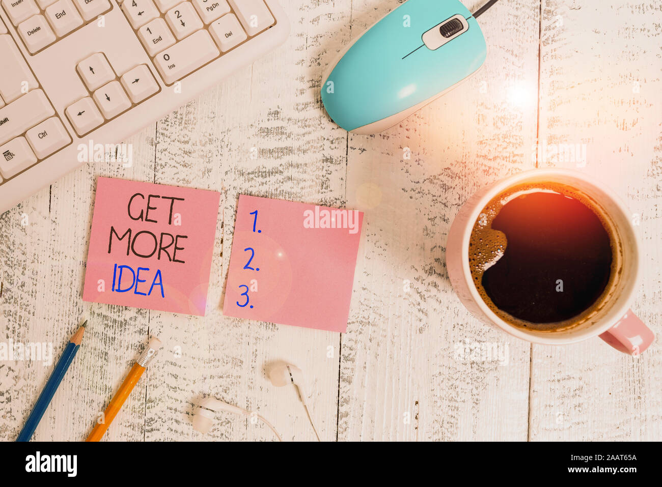Text sign showing Get More Idea. Business photo showcasing Random Input ...