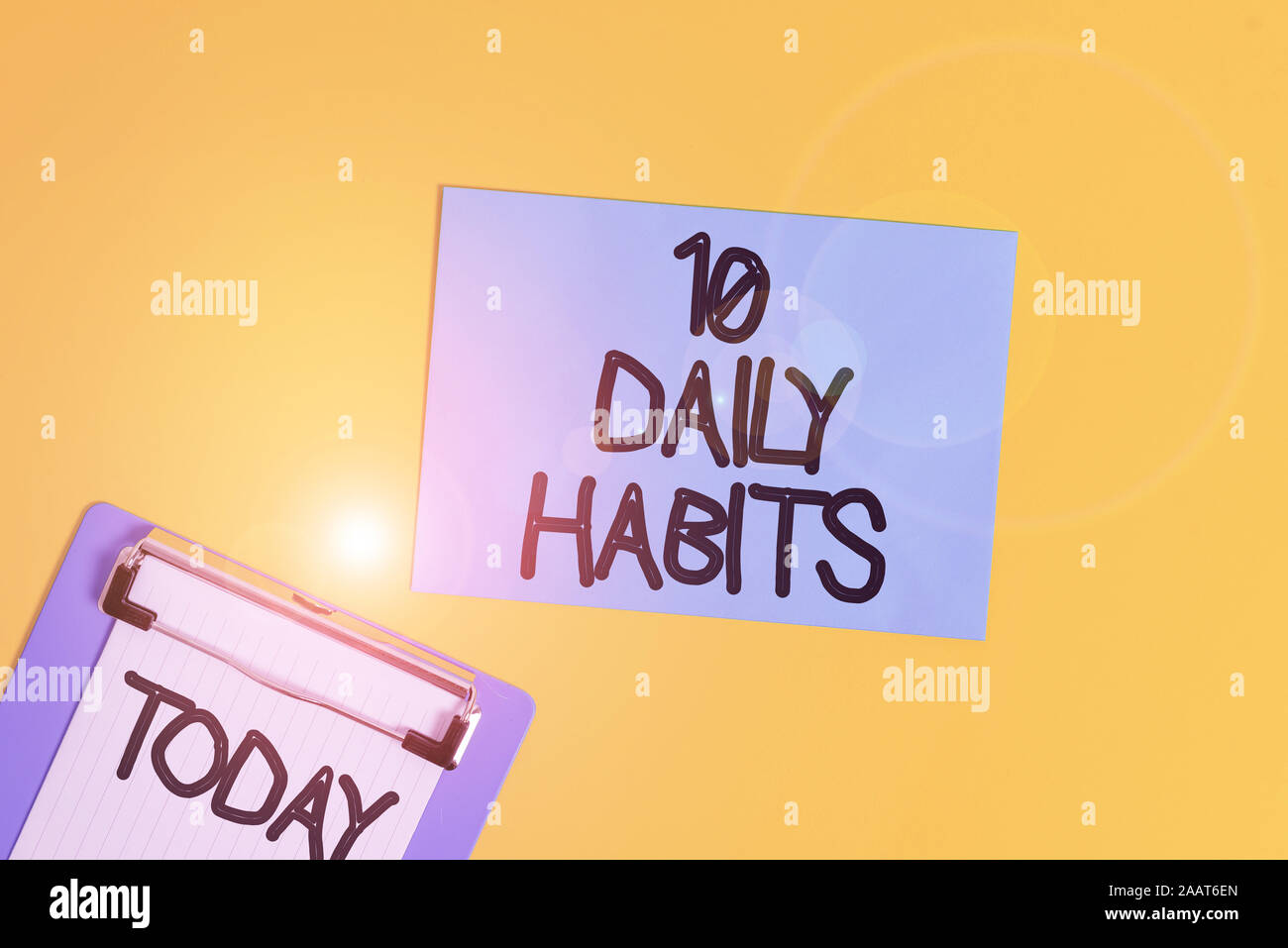 Text sign showing 10 Daily Habits. Business photo text Healthy routine ...