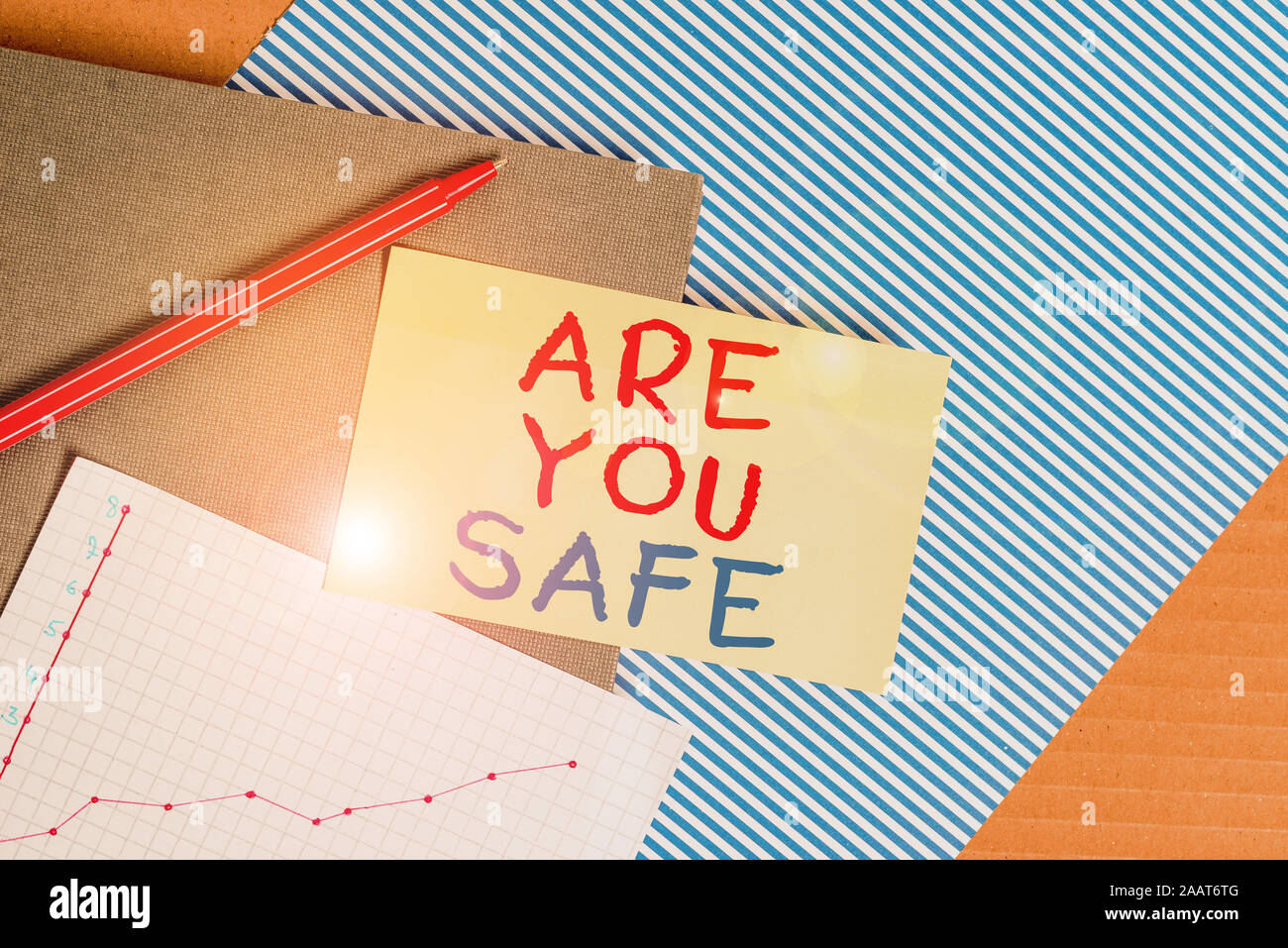 Conceptual hand writing showing Are You Safe. Concept meaning Free from ...