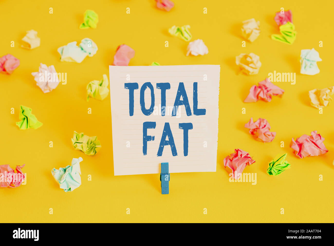 Word writing text Total Fat. Business photo showcasing combined value ...