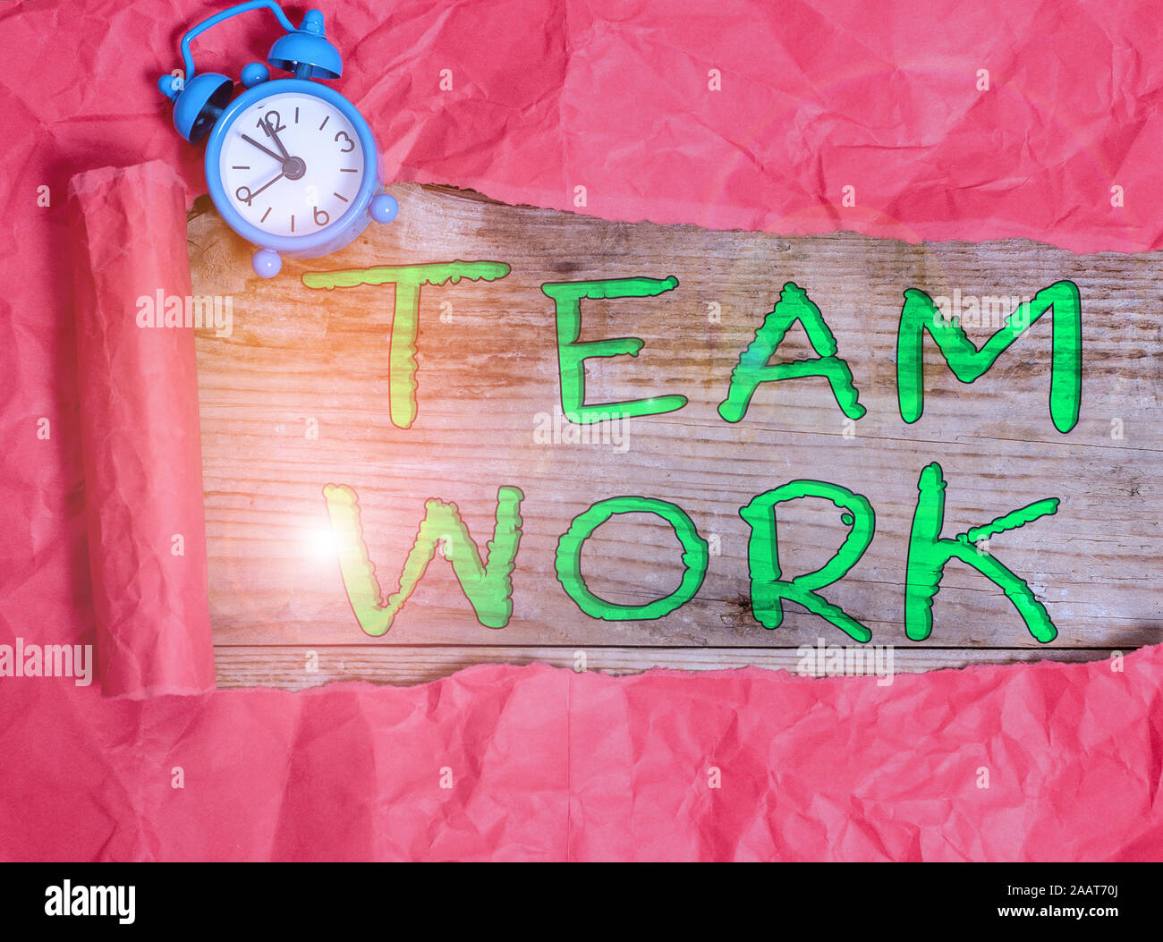 Writing note showing Team Work. Business concept for Combined action of ...