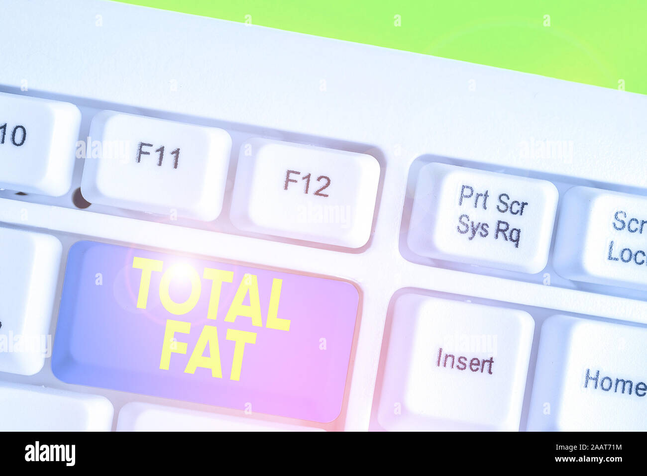 Conceptual hand writing showing Total Fat. Concept meaning combined ...