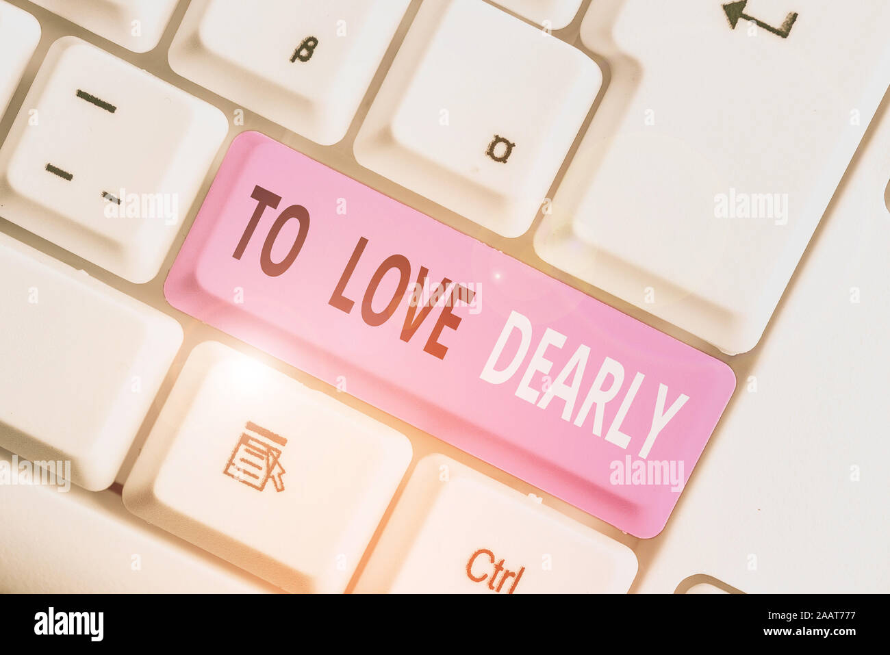 Writing note showing To Love Dearly. Business concept for Love someone ...