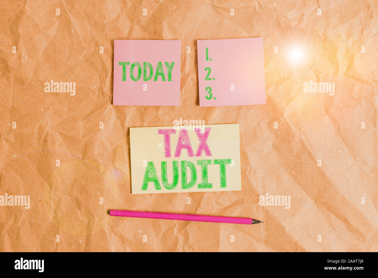 Handwriting text Tax Audit. Conceptual photo examination or ...