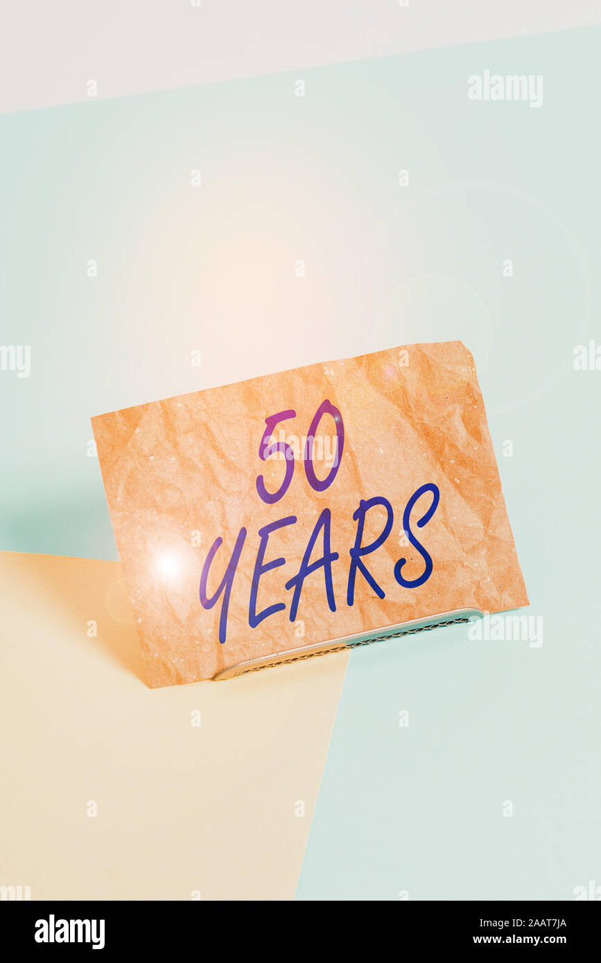 Word writing text 50 Years. Business photo showcasing Honoring Ruby ...