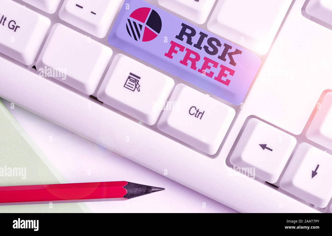 Text sign showing Risk Free. Business photo showcasing used to describe ...