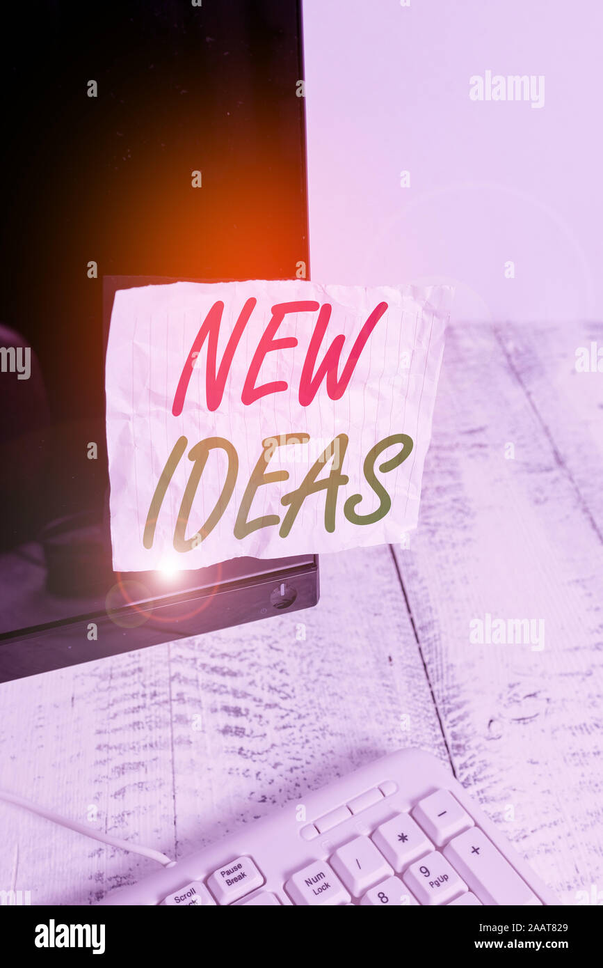 Handwriting text New Ideas. Conceptual photo something original or ...