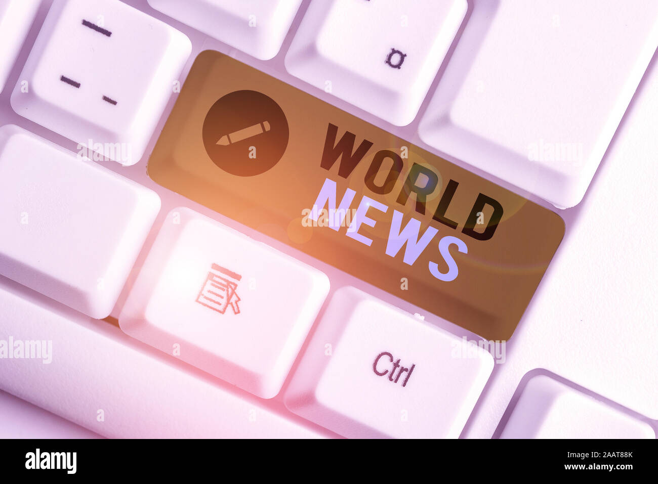 Conceptual hand writing showing World News. Concept meaning global ...