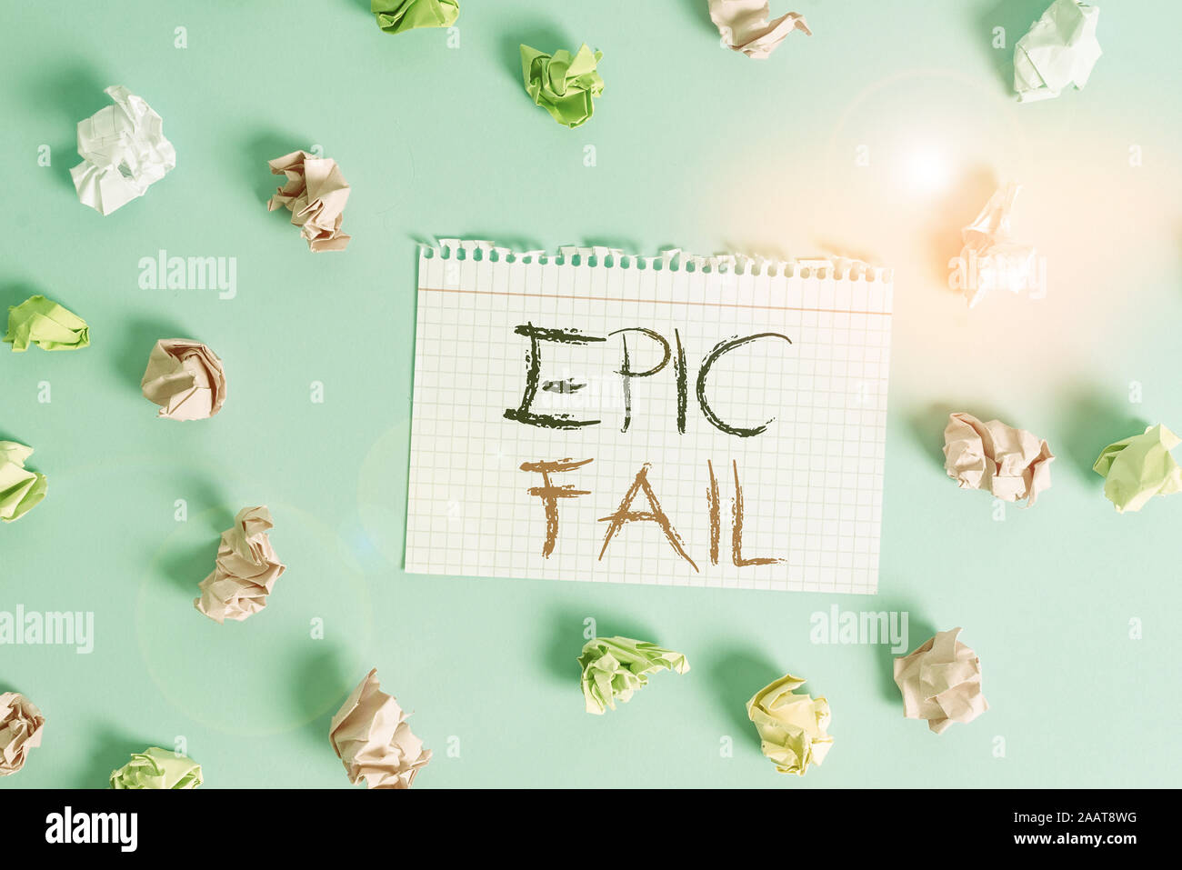 Word writing text Epic Fail. Business photo showcasing a spectacularly ...