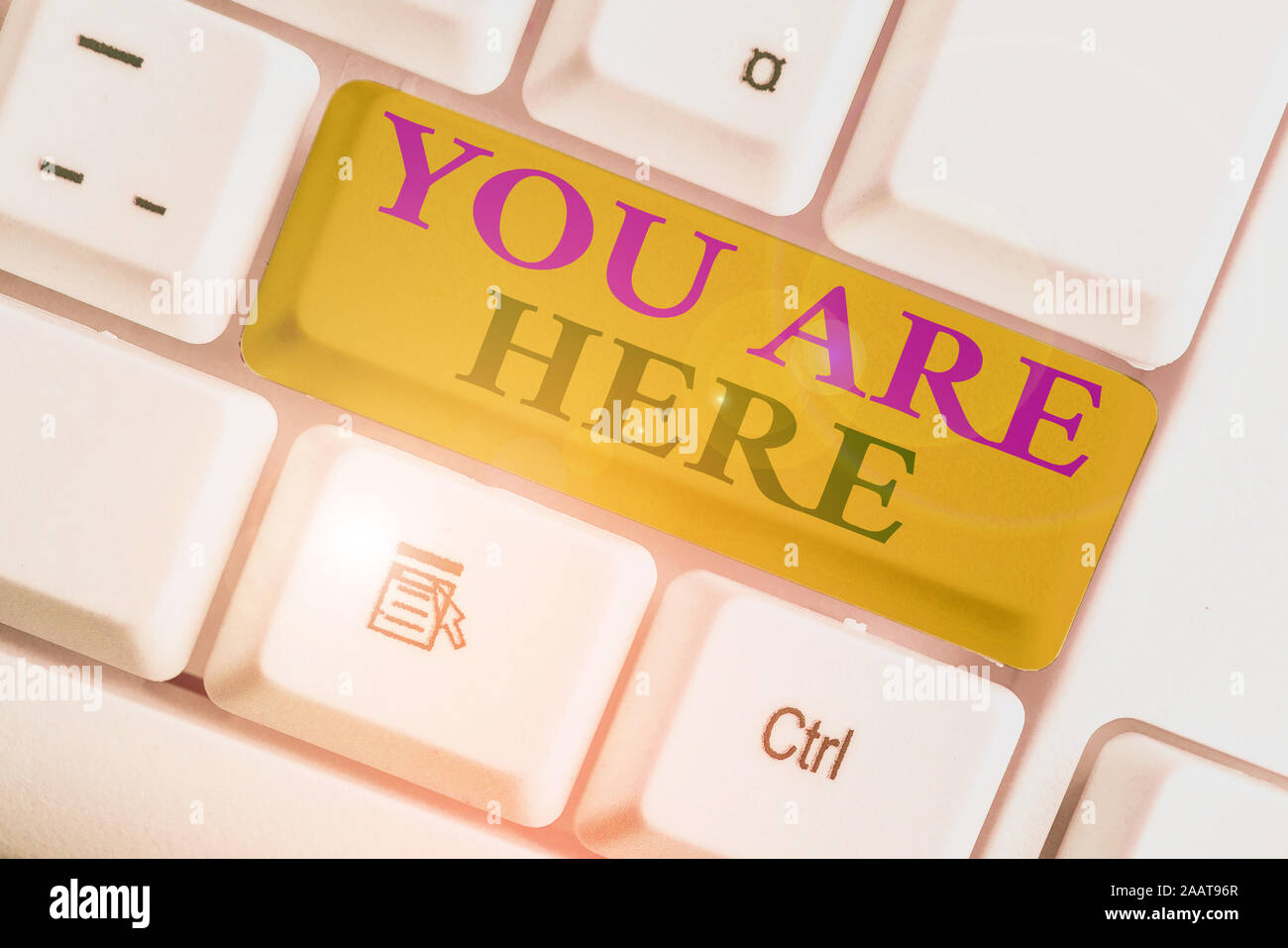 Text sign showing You Are Here. Business photo showcasing This is your ...