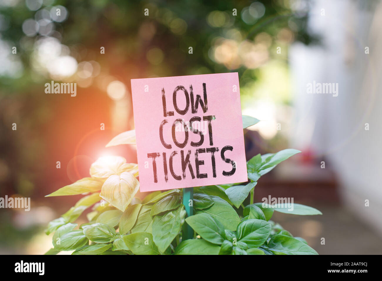 Text sign showing Low Cost Tickets. Business photo showcasing small ...