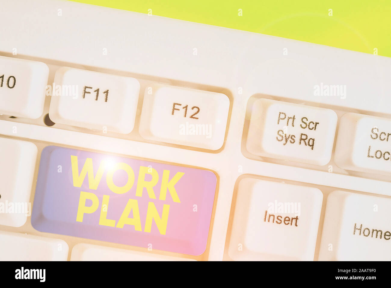 Conceptual hand writing showing Work Plan. Concept meaning project to ...