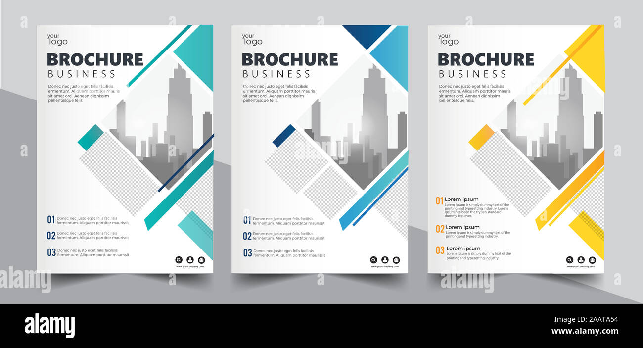 Brochure design, cover modern layout, annual report, poster, flyer in A4 with colorful triangles ...
