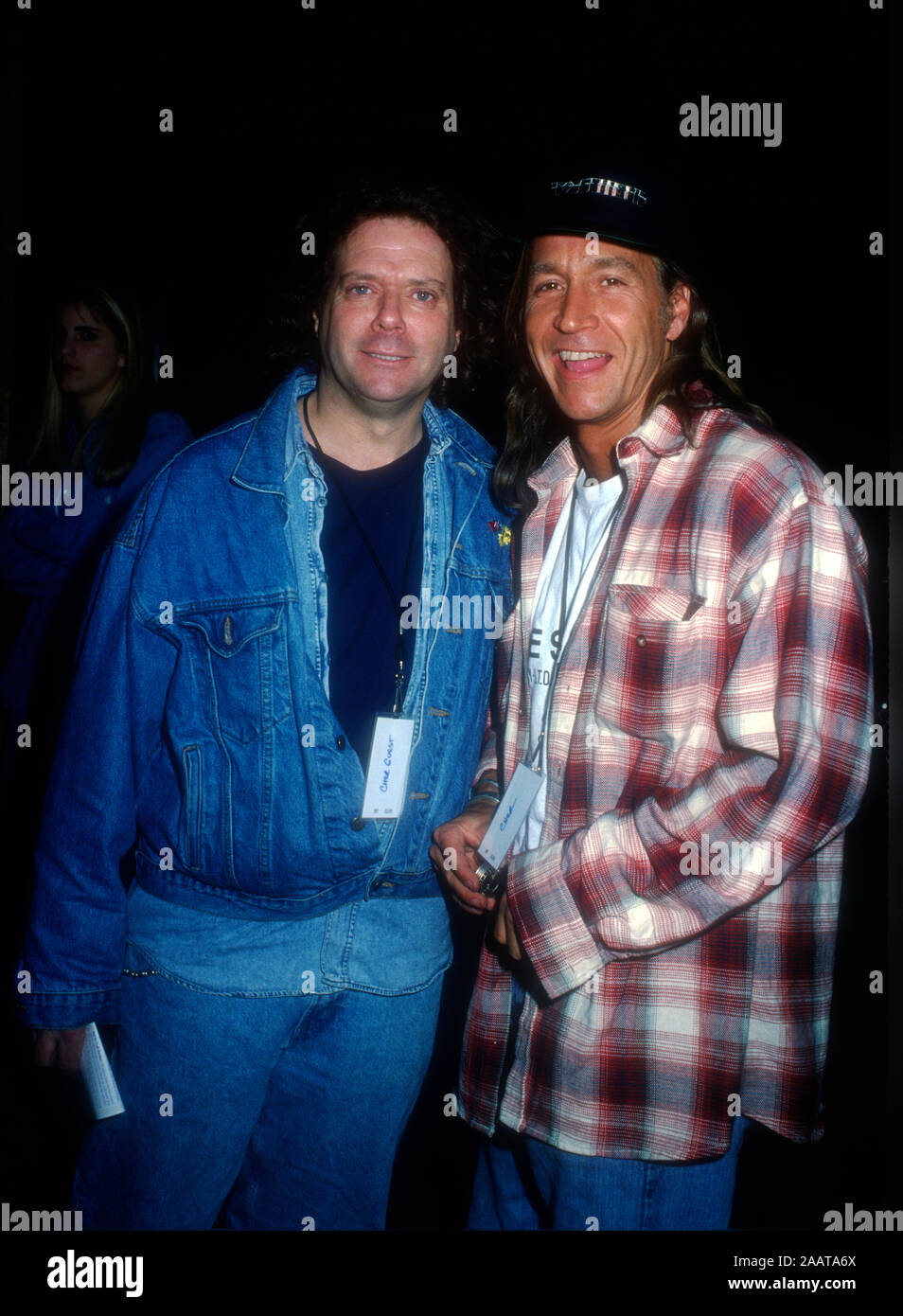 Las Vegas, Nevada, USA 11th March 1995 Manager Bill Sammeth and dancer ...