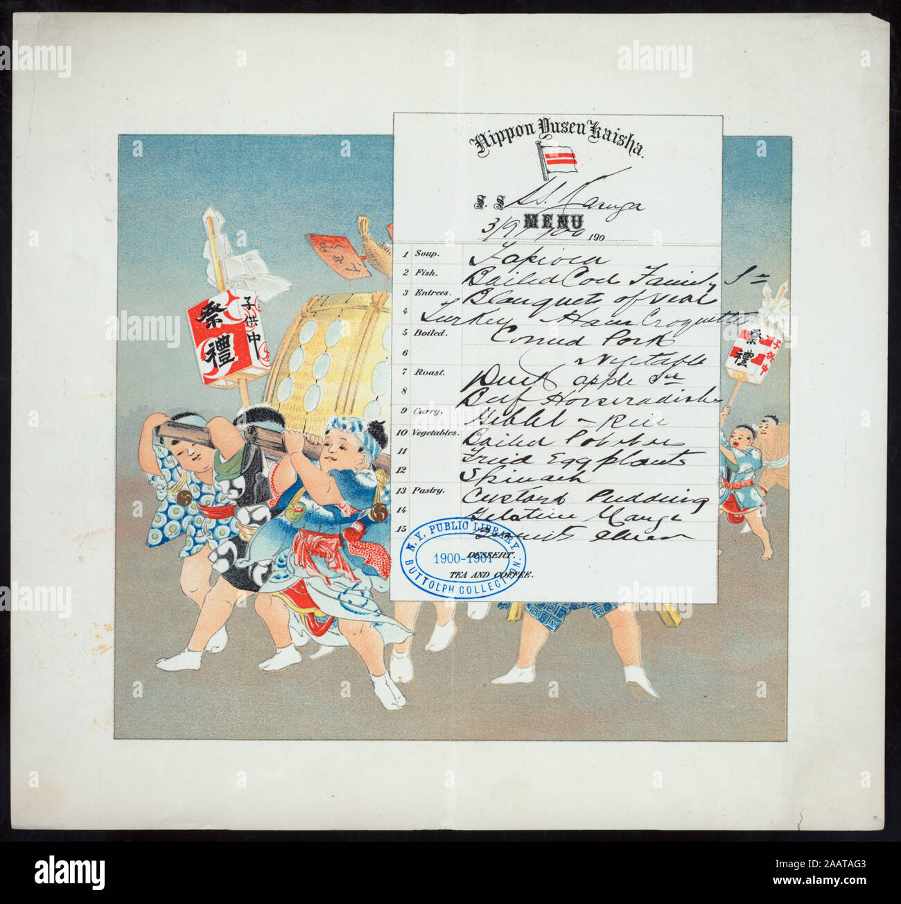 DINNER) (held by) NIPPON YUSEN KAISHA (at) ABOARD SS KASUGA; (SS;) HAND ...