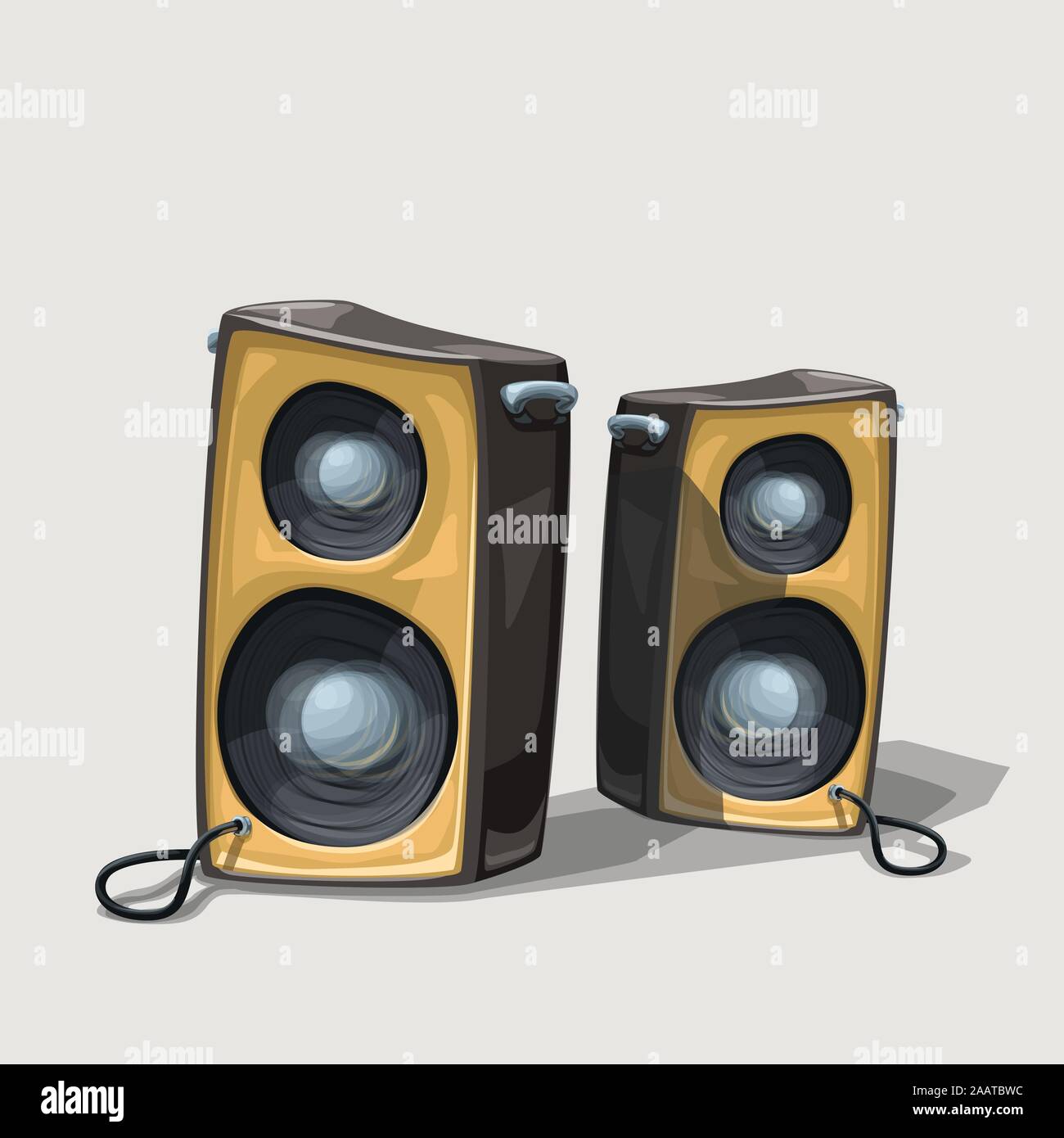 two cartoon speakers on white background Stock Vector Image & Art - Alamy