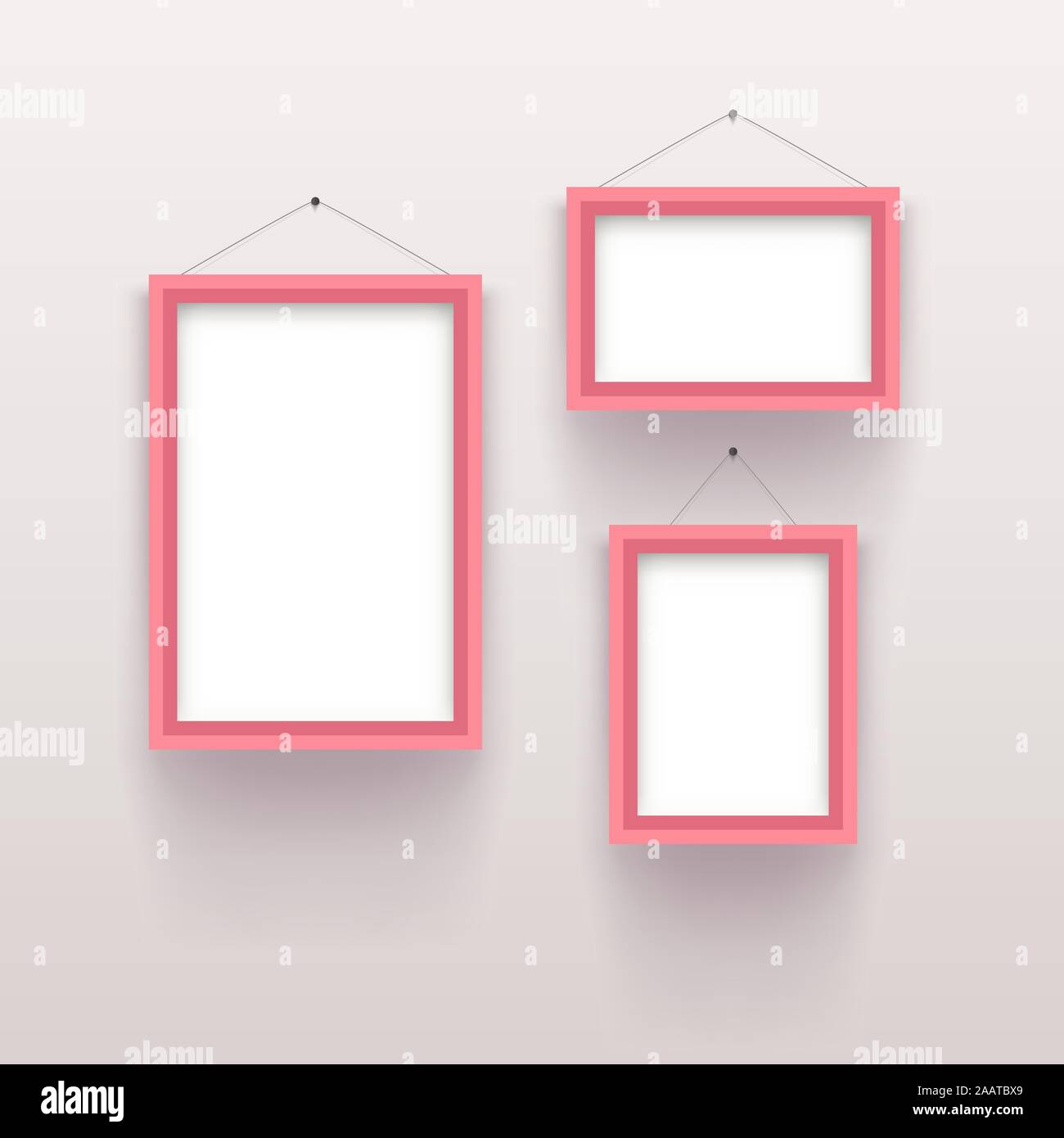 Vintage pink photo frames Stock Vector Images - Alamy
