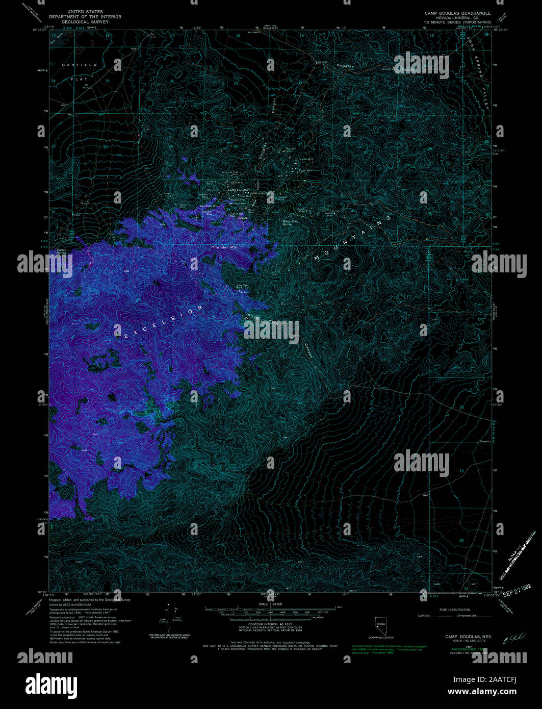 USGS TOPO Map Nevada NV Camp Douglas 318319 1967 24000 Inverted ...