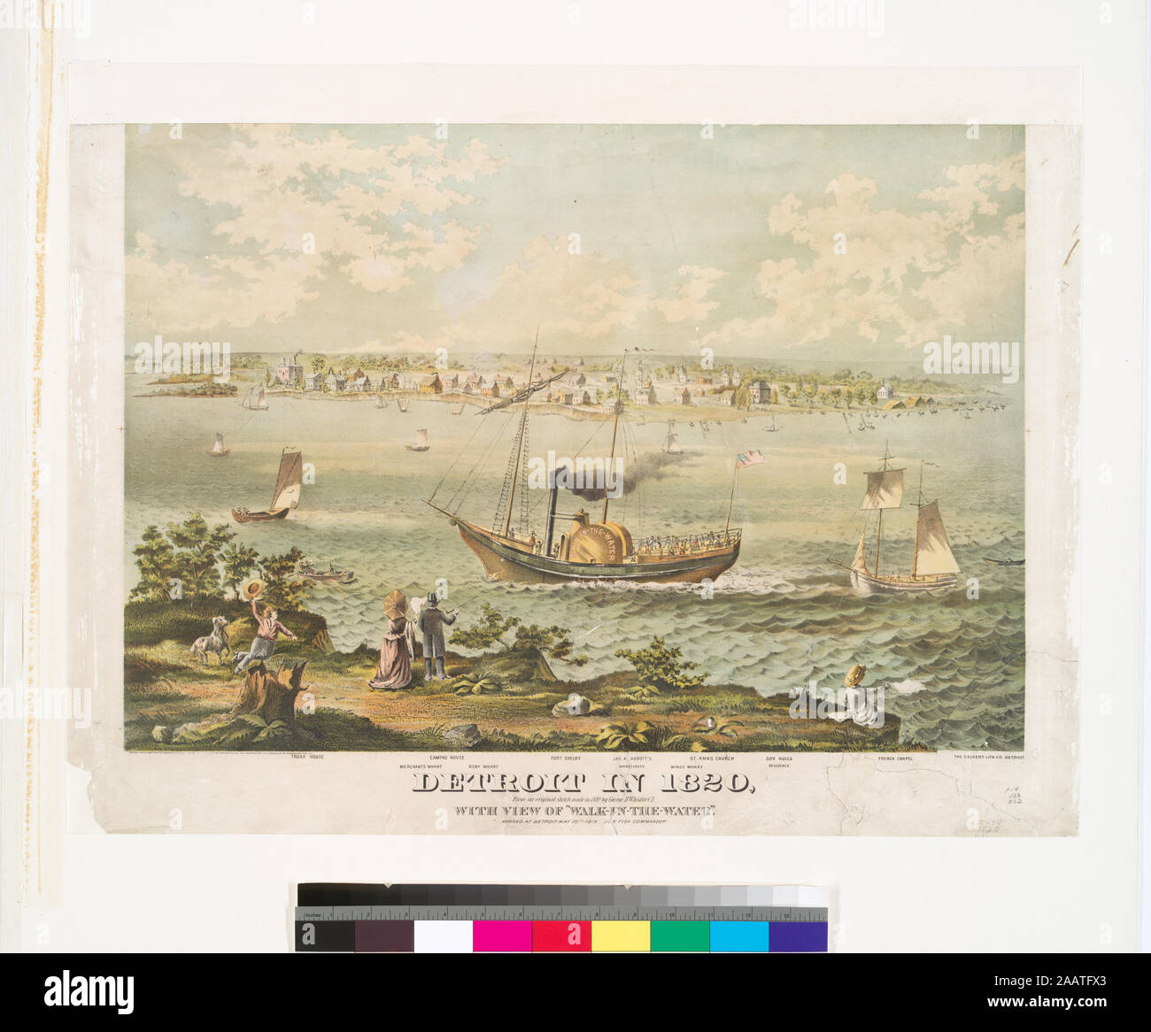 Detroit in 1820with a view of Walk-in-the-Water Print contains 10 ...