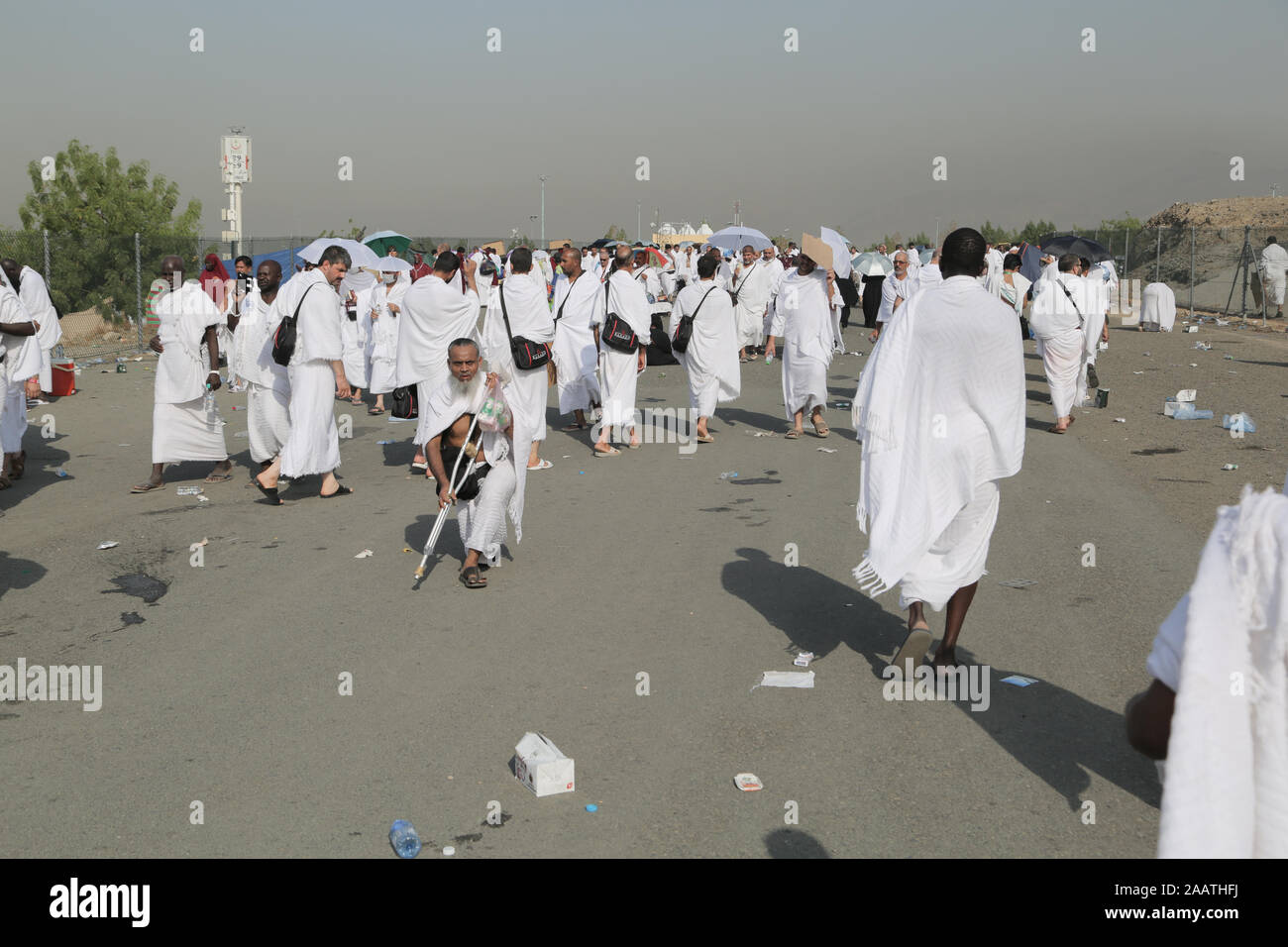 MECCA, SAUDI ARABIA, september 2016., Muslims at Mount Arafat (or Jabal ...