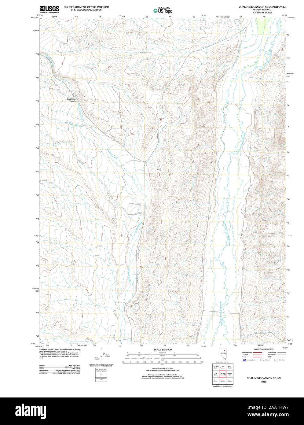 USGS TOPO Map Nevada NV Coal Mine Canyon SE 20120131 TM Restoration ...