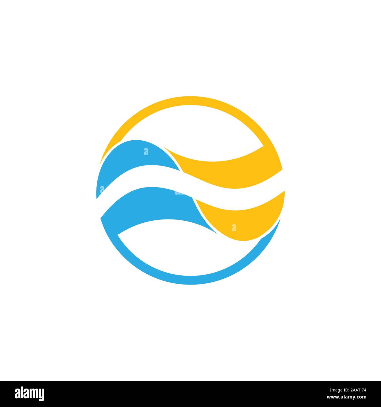 curves circle wavy shape geometric logo vector Stock Vector Image & Art ...