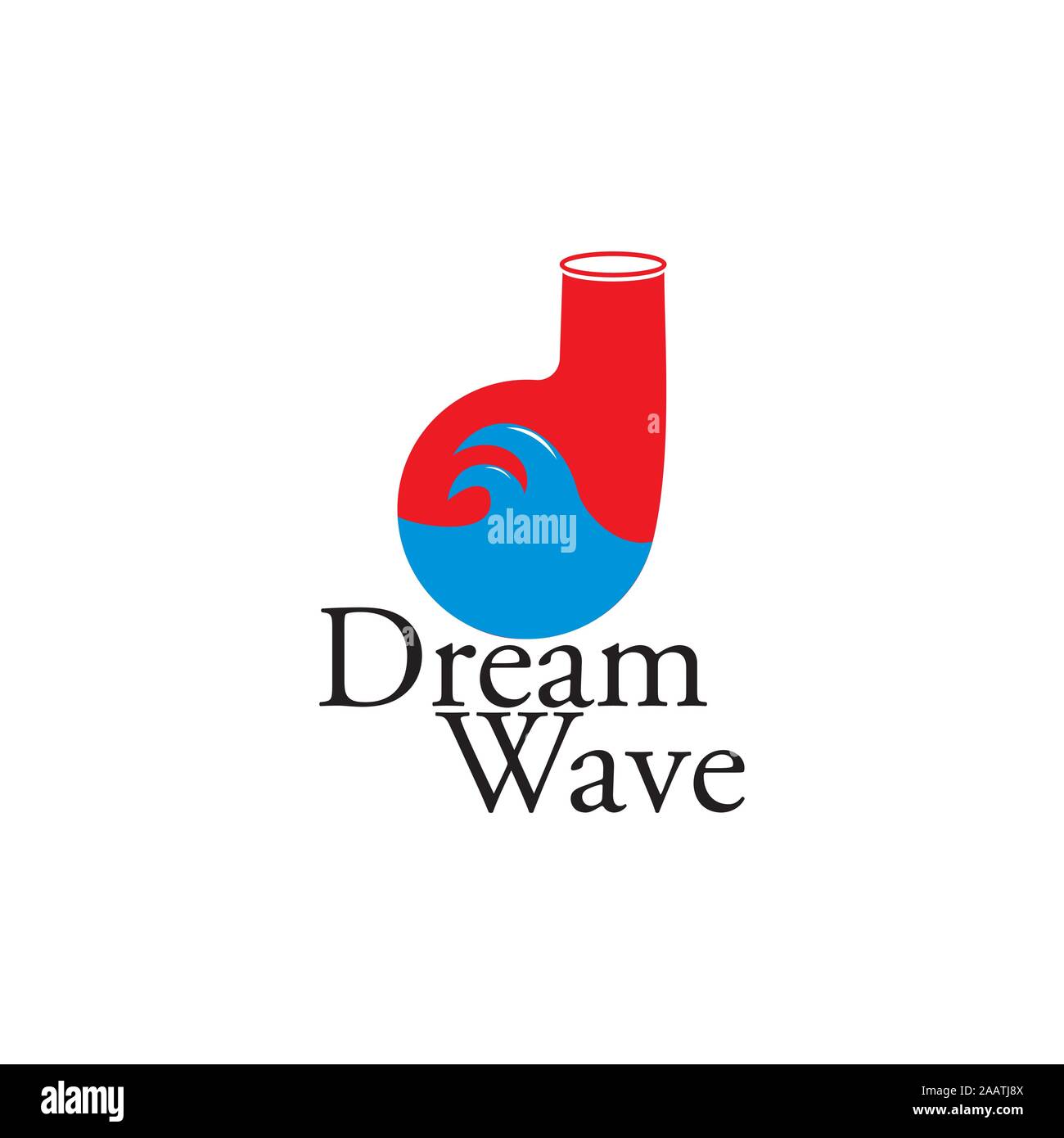letter d dream wave design logo vector Stock Vector Image & Art - Alamy