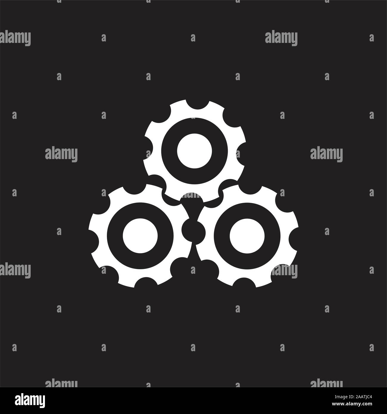 three cog machine symbol logo vector Stock Vector Image & Art - Alamy