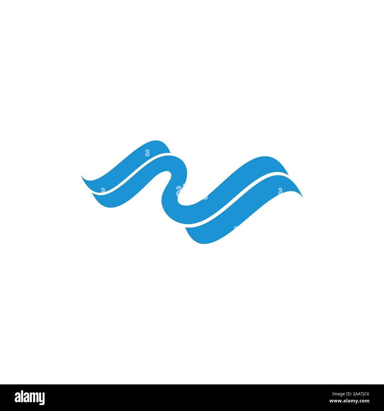 Green ribbon letter symbol logo Cut Out Stock Images & Pictures - Alamy