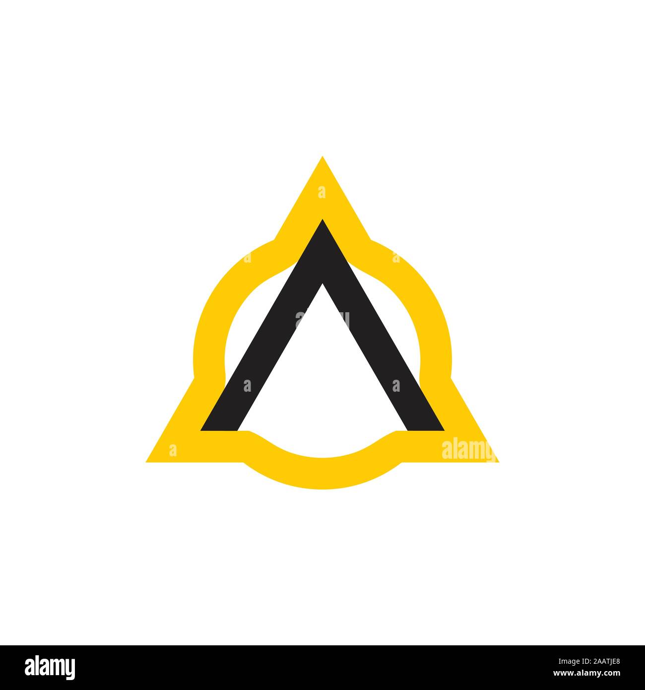 circle triangle arrow up geometric line logo Stock Vector Image & Art ...