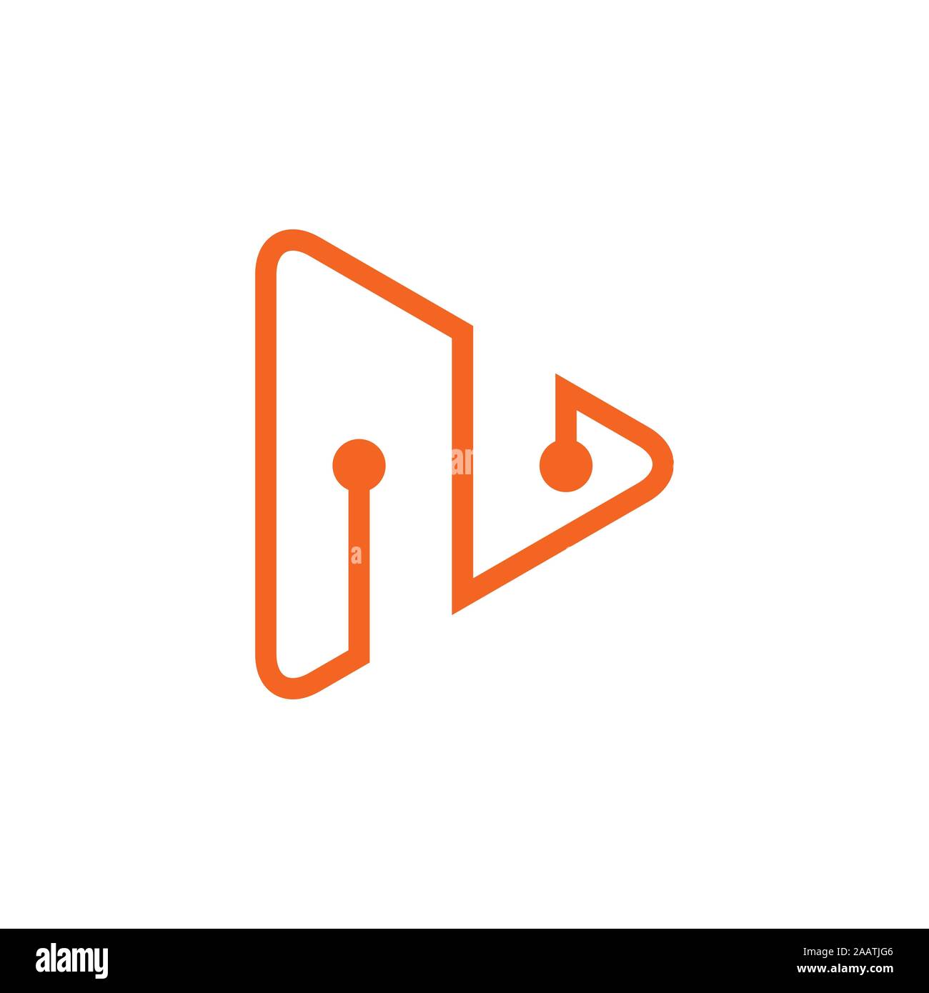 triangle linked dots line logo vector Stock Vector Image & Art - Alamy