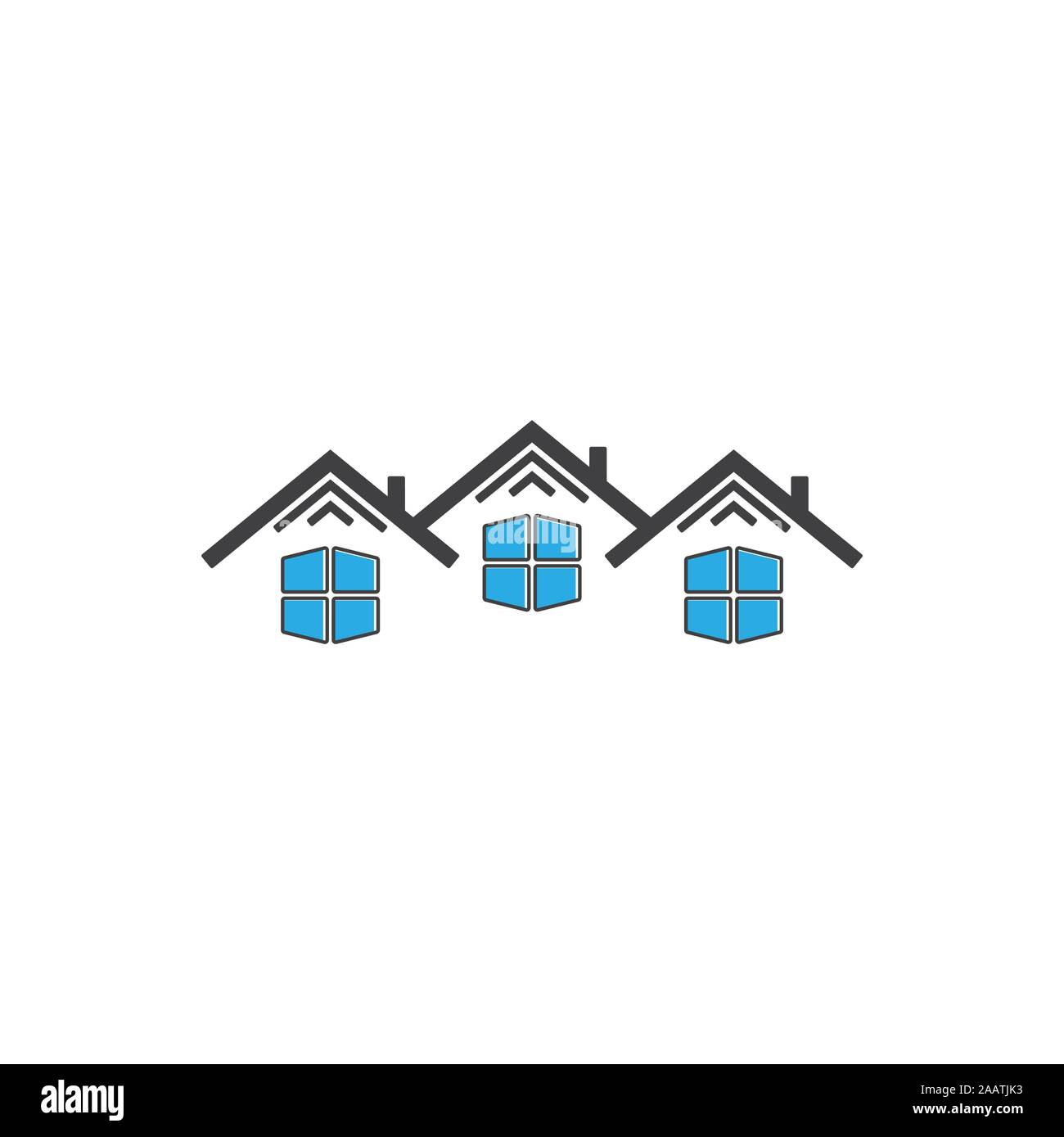group of home resident symbol logo vector Stock Vector Image & Art - Alamy